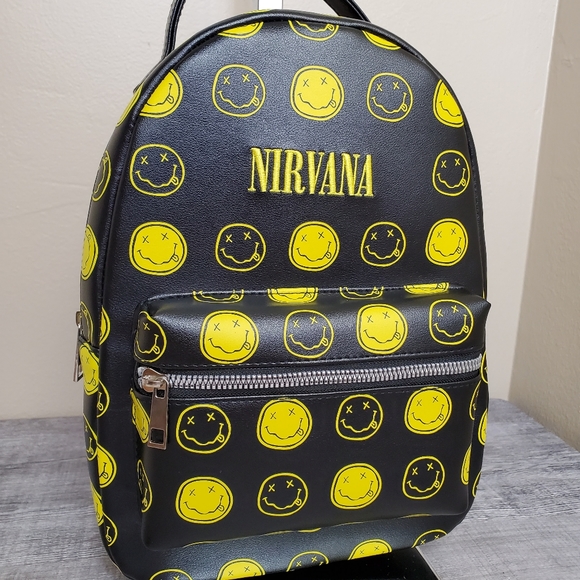 Hot Topic | Bags | Nirvana Smile Logo Backpack | Poshmark